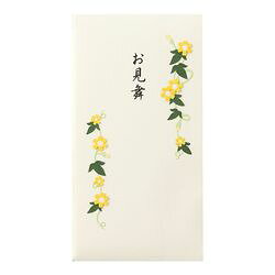 文具 ＞ 典礼用品 ＞ 祝儀袋。ペーパークラフトの加工を施しているかわいらしい金封です。◆材質：紙◆パッケージサイズ：W95×D5×H180mm◆入数：1枚入り、中袋付。本体色・柄：。サイズ：本体 約 縦185×横103×奥5mm。