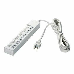 個別スイッチで省エネ・節電。※こちらは【取り寄せ商品】です。必ず商品名等に「取り寄せ商品」と表記の商品についてをご確認ください。2ピン6個口の電源タップ。個別スイッチ付きで電気の消費を抑えるエコタイプ。落雷による機器の故障を防ぐ雷サージガード付。