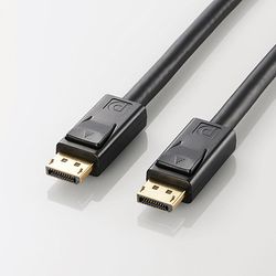 4K映像出力に対応。DisplayPort規格Ver1.2a認証済みのDisplayPortケーブル。DisplayPort端子搭載のパソコンなどと、ディスプレイなどを接続し、映像信号と音声信号を伝送できるDisplayPortケーブルです...