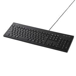 抗菌樹脂と丸洗いでキーボードはいつも清潔。USB Type-A接続 有線キーボード●抗菌樹脂採用【国際規格 ISO22196/JIS Z 2801】●汚れも、普段のお手入れも、水で丸洗いできる●洗っても文字が消えにくいレーザー刻印を採用
