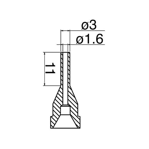 仕様：ノズル。タイプ：ロング型。吸引口外寸法/内寸法（mm）：φ3/φ1.6。 。※こちらは【取り寄せ商品】です。必ず商品名等に「取り寄せ商品」と表記の商品についてをご確認ください。仕様：ノズル。タイプ：ロング型。吸引口外寸法/内寸法（mm...