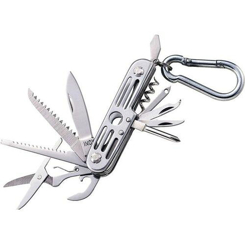 いざというときに役に立つ防災・緊急用ツール。※こちらは【取り寄せ商品】です。必ず商品名等に「取り寄せ商品」と表記の商品についてをご確認ください。WL 12徳ツール カラビナ付 銀 L-65 。いざというときに役に立つ防災・緊急用ツール。いざ...
