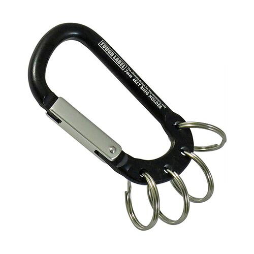 いろいろな道具の吊り下げに。意匠登録済で一部冷間鍛造品なので頑丈に作られています。※こちらは【取り寄せ商品】です。必ず商品名等に「取り寄せ商品」と表記の商品についてをご確認ください。TL カラビナ&4キーリング 黒&銀 VEX-152 。い...