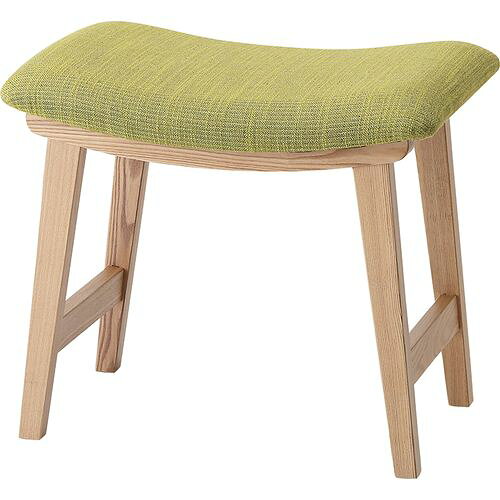 より良いくらしのために。東谷のLIGHT FURNITURE/トロペ スツールサイズ:W48×D33×H42cm。素材:天然木(アッシュ) ウレタン塗装 積層合板 ポリエステル コットン検索キーワード:スツール | グリーン CL790CGR