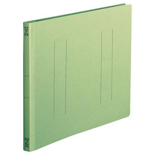 フラットファイルといえばスタンダードなこの色！。OSST-A4EG。ファイル ＞ フラットファイル ＞ ＞ 。●スタンダードなフラットファイルA4ヨコ、背幅18mmの緑100冊入です。●上質な顔料系の原紙を使用、耐光性があり厚くて強い表紙です。