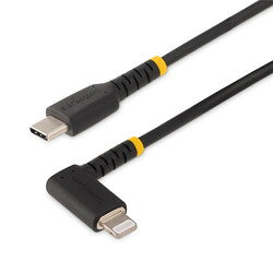 1m 高耐久L型右向きUSB-C - Lightningケーブル。 USB Type-C電源に接続し、Lightning対応デバイスでケーブルを直角に引き回して使用可能(接続、変換、拡張、分離、切換えを行うIT、 A / Vプロフェッショナ...