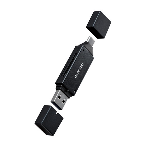 メモリーカードリーダー/USB Type-C&USB-A両対応タイプケーブルレスでUSB Type-C(TM)ポートとUSB-Aポートの両方に直挿しできるタイプのカードリーダーです。SDメモリーカードスロットとmicroSDカードスロットの...