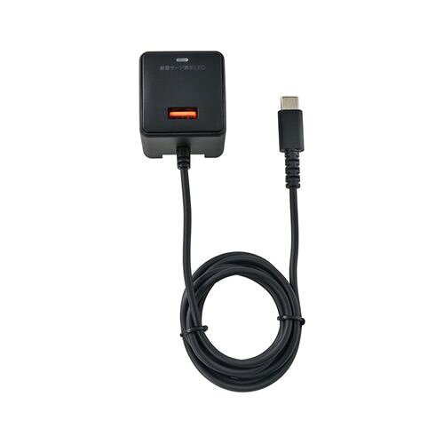 朝日電器株式会社。耐雷USB充電器A付PD1m　ブラック※こちらは【取り寄せ商品】です。必ず商品名等に「取り寄せ商品」と表記の商品についてをご確認ください。●USB PD対応、最大20W急速充電が可能（接続する端末がPD対応である必要があり...