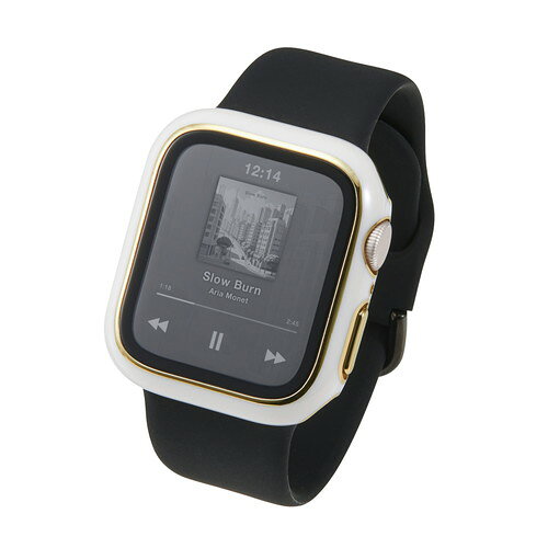 対応機種：Apple Watch SE(第3世代) [40mm]/Apple Watch SE(第2世代) [40mm]/Apple Watch SE [40mm] ■アップルウォッチ [ 40mm ] フルカバー メタリックライン ホワイ...