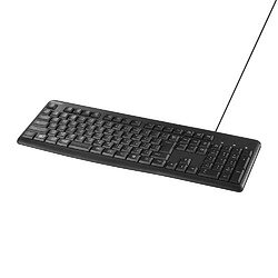 メンブレン方式 USB接続 有線スタンダードキーボード※こちらは【取り寄せ商品】です。必ず商品名等に「取り寄せ商品」と表記の商品についてをご確認ください。●有線接続のスタンダードキーボード●耐久性に優れたレーザー刻印●打鍵しやすいキーピッチ...