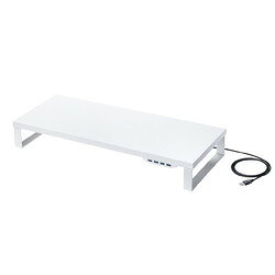 USB機器との接続に便利なUSBハブと一体化のモニター台液晶ディスプレイ下の空間を有効活用できます。前面にUSBハブが組み込まれており、マウスやキーボード、USBメモリなどに使用することができます。※供給電流をご確認ください。USBハブは前...