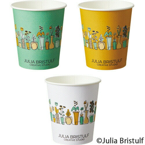 室内をやさしく彩る草花たちのスケッチでアットホームな温もり。衣料・生活用品 ＞ 飲食用品 ＞ 簡易食器 ＞ 紙コップ。●北欧デザイン「Plants」の紙コップ、7オンスの80個×20パックです。