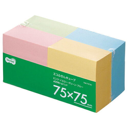400枚積層のふせん紙！！。TGK-7575C。文具・事務用品 ＞ ノート・ふせん・紙製品 ＞ ふせん ＞ 普通粘着。●食品に触れても安全な糊（食品衛生法適合）を使用。●国産の上質紙を使用。●糊の「匂い」も少ない！！。検索キーワード:TGK...