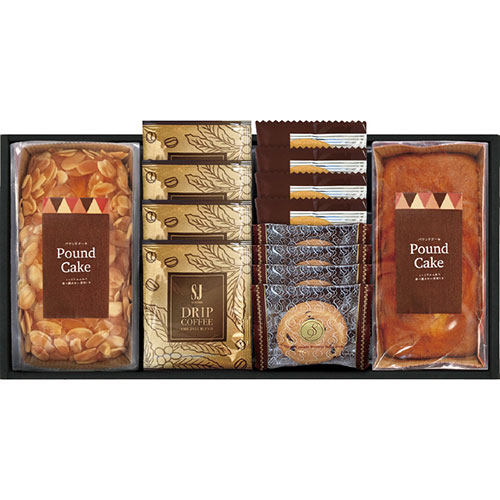 パウンドケーキ&コーヒー・洋菓子セット※こちらは【取り寄せ商品】です。必ず商品名等に「取り寄せ商品」と表記の商品についてをご確認ください。風味豊かにローストしたアーモンドを食べやすくスライスして、ケーキの表面に散りばめ、香ばしくふっくら仕上...