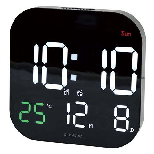 LED サーモアラートクロック Tierra WH/BK 置き掛け兼用※こちらは【取り寄せ商品】です。必ず商品名等に「取り寄せ商品」と表記の商品についてをご確認ください。多機能で視認性が高い置き掛け兼用の温度計付きLEDクロック。LEDの色...