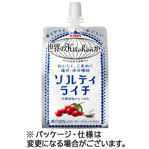 ライチ味がおいしい塩分・水分補給飲料。084752。食品・飲料 ＞ 清涼飲料・ドリンク ＞ 経口補水液・塩分補給飲料 ＞ 。●凍らせてもおいしい！パウチ300g、30パックです。
