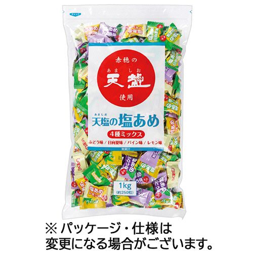 「赤穂の天塩」使用でまろやかな味わい。食品・飲料 ＞ お菓子 ＞ 飴・キャンディ ＞ 。●ぶどう・日向夏・パイン・レモンの4種類。●保存に便利なチャック付。