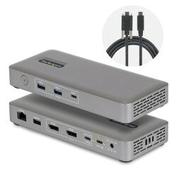 1画面8K60Hz・2画面4K144Hz、DP または DP+USB-C。MacでもThunderbolt 4クラスのデュアル4K環境を実現。ドライバー不要●USB4/Thunderbolt 4/5ポート1つから、DisplayPort 4...