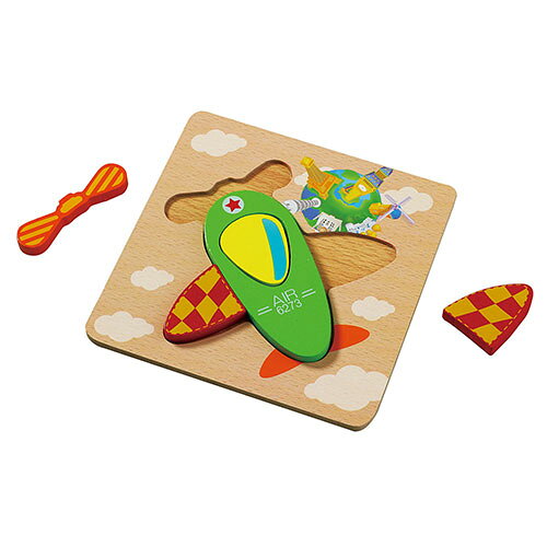 ひこうき柄のかんたんパズル!※こちらは【取り寄せ商品】です。必ず商品名等に「取り寄せ商品」と表記の商品についてをご確認ください。飛行機型の木製簡単パズル!