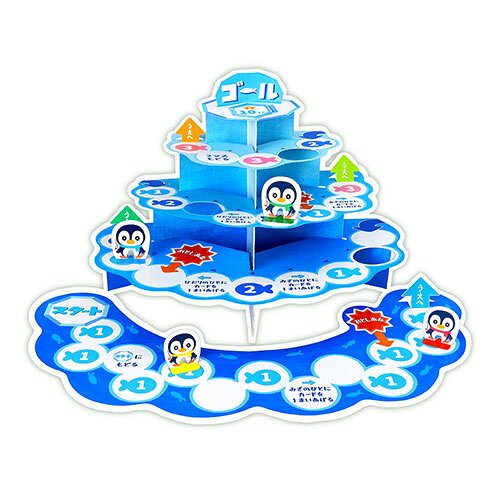 魚をたくさんあつめて1位をめざせ!※こちらは【取り寄せ商品】です。必ず商品名等に「取り寄せ商品」と表記の商品についてをご確認ください。氷のタワーを登って、魚を集める立体的なすごろくです。かわいいペンギンのコマで楽しく出発!。おさかなカード5...