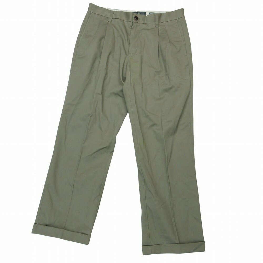 &nbsp; 商品名 &nbsp; 【Eddie Baue エディーバウアー WRINKLE FREE & STAIN RESISTANT 2タック トラウザーパンツ ボトムス サイズ32×32 グレージュ】 &nbsp; 表記サイズ &n...