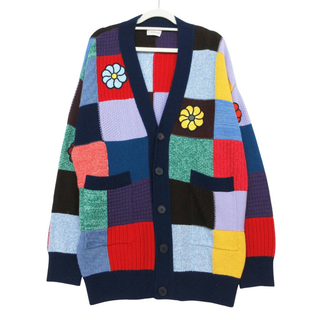 &nbsp; 商品名 &nbsp; 【美品 23ss モンクレール MONCLER GENIUS 1 × JW ANDERSON カシミヤブレンド カーディガン パッチワーク M マルチカラー】 &nbsp; 表記サイズ &nbsp; 【M...