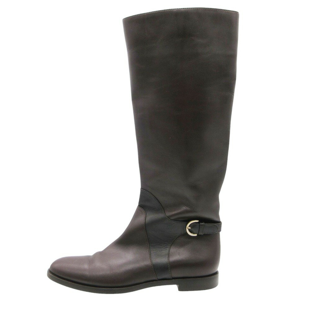 商品名 Sergio Rossi セルジオロッシ ブーツ ストラップ レザー ロングブーツ シューズ ダークブラウン 36 23cm レディース 【中古】 表記サイズ 36 実寸サイズ 【最大幅】約8cm 【全長】約25.5cm 【ヒール高...