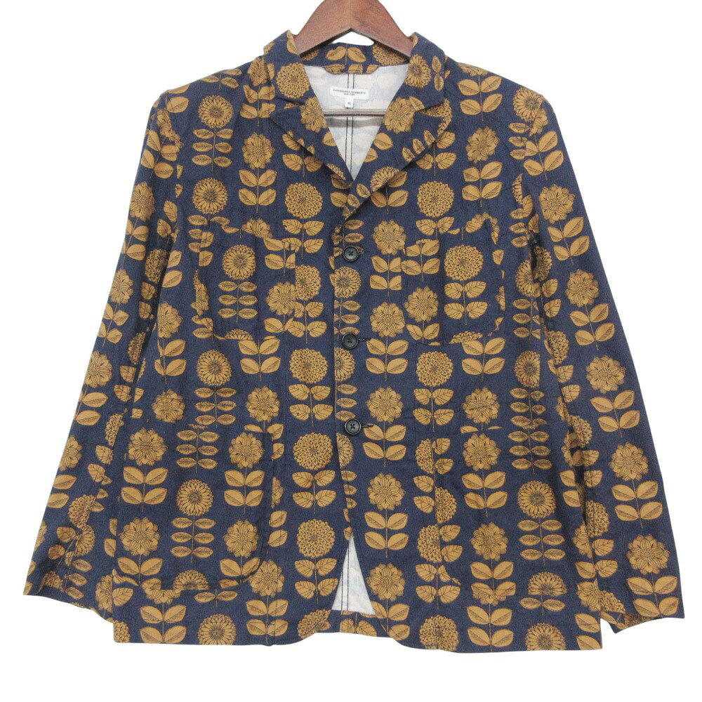 商品名 Engineered Garments エンジニアードガーメンツ テーラードジャケット Bedford Jacket Daisy Print ベッドフォード ジャケット デイジープリント ネイビー S メンズ 【中古】 表記サイズ ...