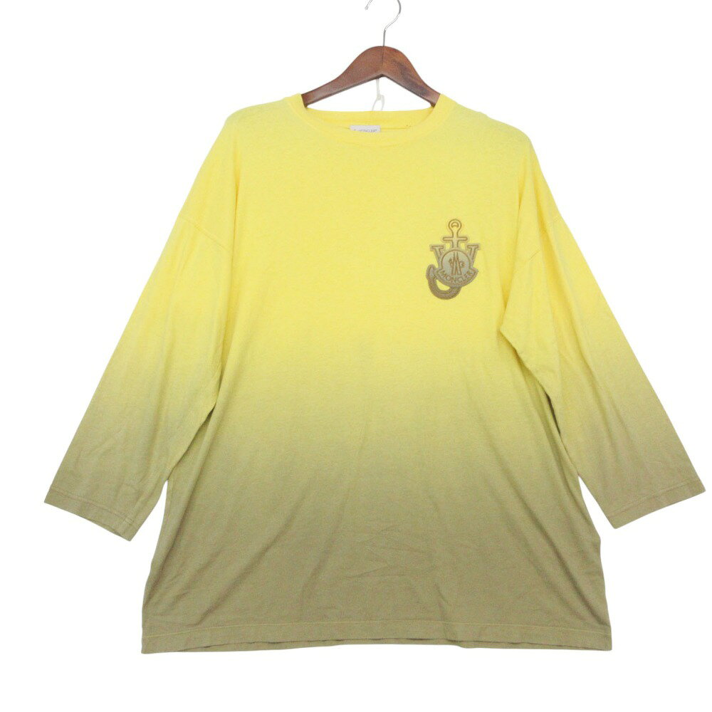 商品名 2021年製 MONCLER モンクレール 長袖Tシャツ JW Anderson JWアンダーソン タイダイ グラデーション ロングスリーブ トップス MAGLIA MANICA LUNGA イエロー S メンズ 【中古】 表記サイ...