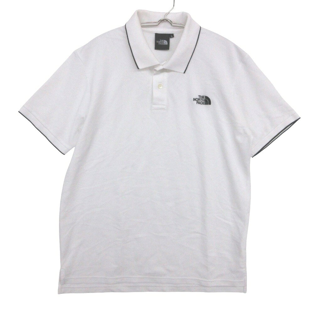 商品名 THE NORTH FACE ザ・ノースフェイス ポロシャツ ショートスリーブ マキシフレッシュ ラインド S/S MAXIFRESH Lined Polo トップス ロゴ ホワイト L【L】 メンズ 【中古】 THE NORTH ...