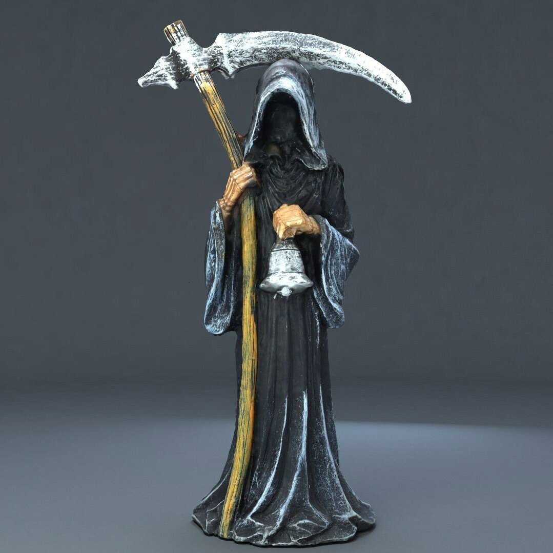 　　　 ◆◇◆売れている秘密◆◇◆ 【圧倒的な存在感・死神 置物】細部まで精巧に作り込まれた死神のフィギュアです。象徴的な大鎌と鐘を携えたその姿は、お部屋に置くだけでダークで神秘的なゴシックインテリアの世界観を演出します。アンティーク調の塗...