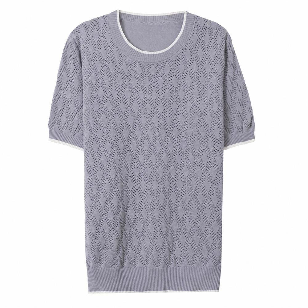 　　　 ◆◇◆売れている秘密◆◇◆ 【上品な透かし編みデザイン】された編み柄が美しいレディースサマーニットです。涼しげなシアー感と優しい色合いが女性らしさを引き立て、カジュアルからきれいめまで幅広いコーディネートに馴染みます。程よい開きのラ...