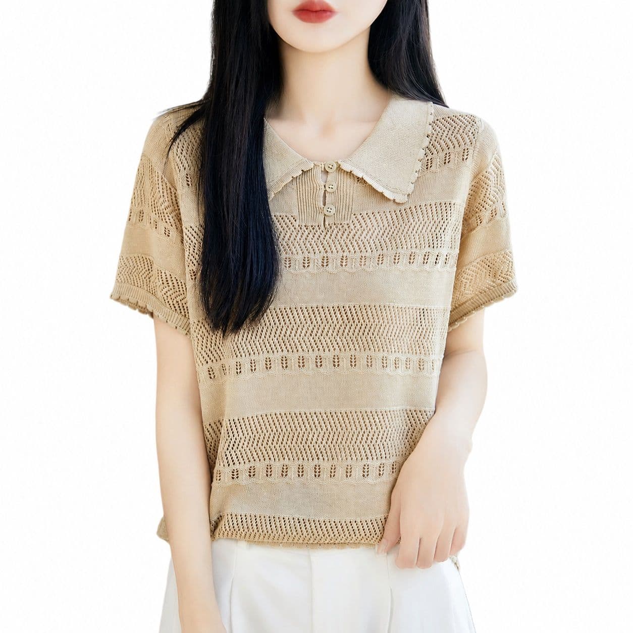 　　　 ◆◇◆売れている秘密◆◇◆ 【上品な透かし編みデザイン】涼しげなシアー感が魅力のサマーニット レディースです。繊細な透かし編み トップスは、カジュアルになりすぎず大人の上品さを演出します。程よい抜け感があり、重ね着スタイルも美しく決...