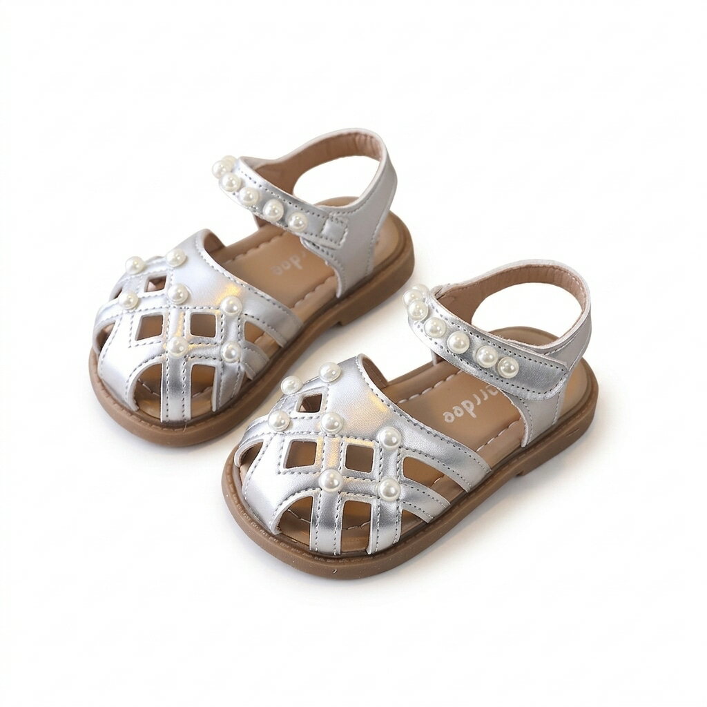 　　　 ◆◇◆売れている秘密◆◇◆ 【キッズ サンダル 女の子 パール】上品に輝くシルバーカラーに、贅沢なパール装飾をあしらった華やかなデザインです。お姫様気分を味わえるプリンセスシューズは、発表会や結婚式などのフォーマルな場はもちろん、普...