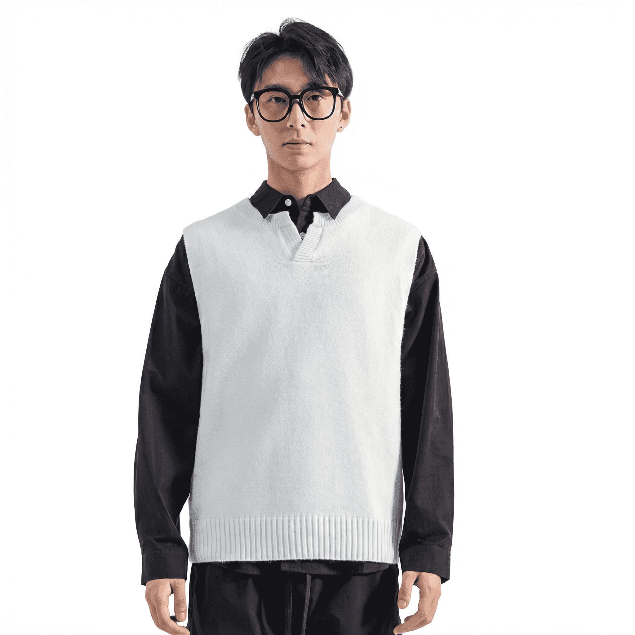 　　　 ◆◇◆売れている秘密◆◇◆ 【旬のレイヤードスタイル】洗練されたVネックラインが、シャツやTシャツとの重ね着を格上げするメンズニットベストです。程よくゆとりのあるシルエットを採用し、リラックス感漂う大人カジュアルを演出。トレンドを抑...