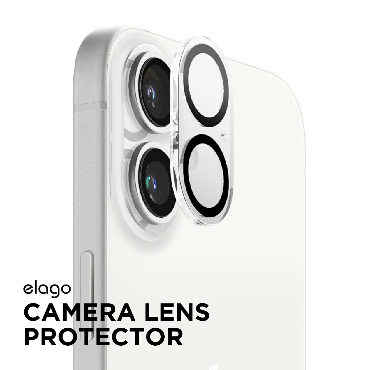 【製品仕様】… ◆ 対応機種 ： iPhone16 iPhone16Plus ( アイフォン 16 アイフォン16 プラス ) ◆ 内容物 ： リアカメラ用ガラスフィルム × 1個、ウエットワイプス × 1個 ◆ サイズ ： 約 3.7cm...