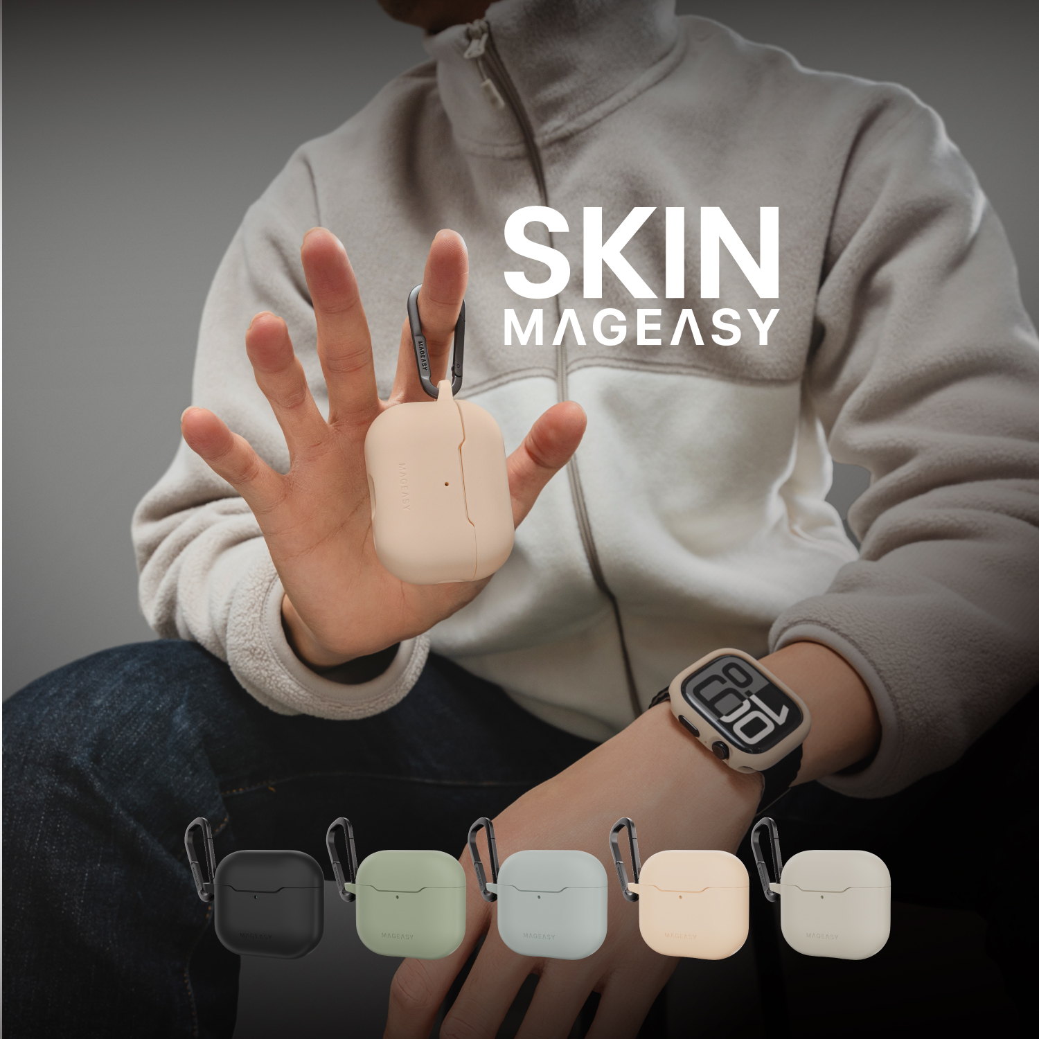 【製品仕様】… ◆ 対応機種 ： AirPods Pro 2 / AirPodsPro ( エアポッツ プロ / エアーポッズ Pro2 ) ◆ 内容物 ： ケース × 1個、カラビナ × 1個 ◆ サイズ ： 約 5cm × 7.4cm ...