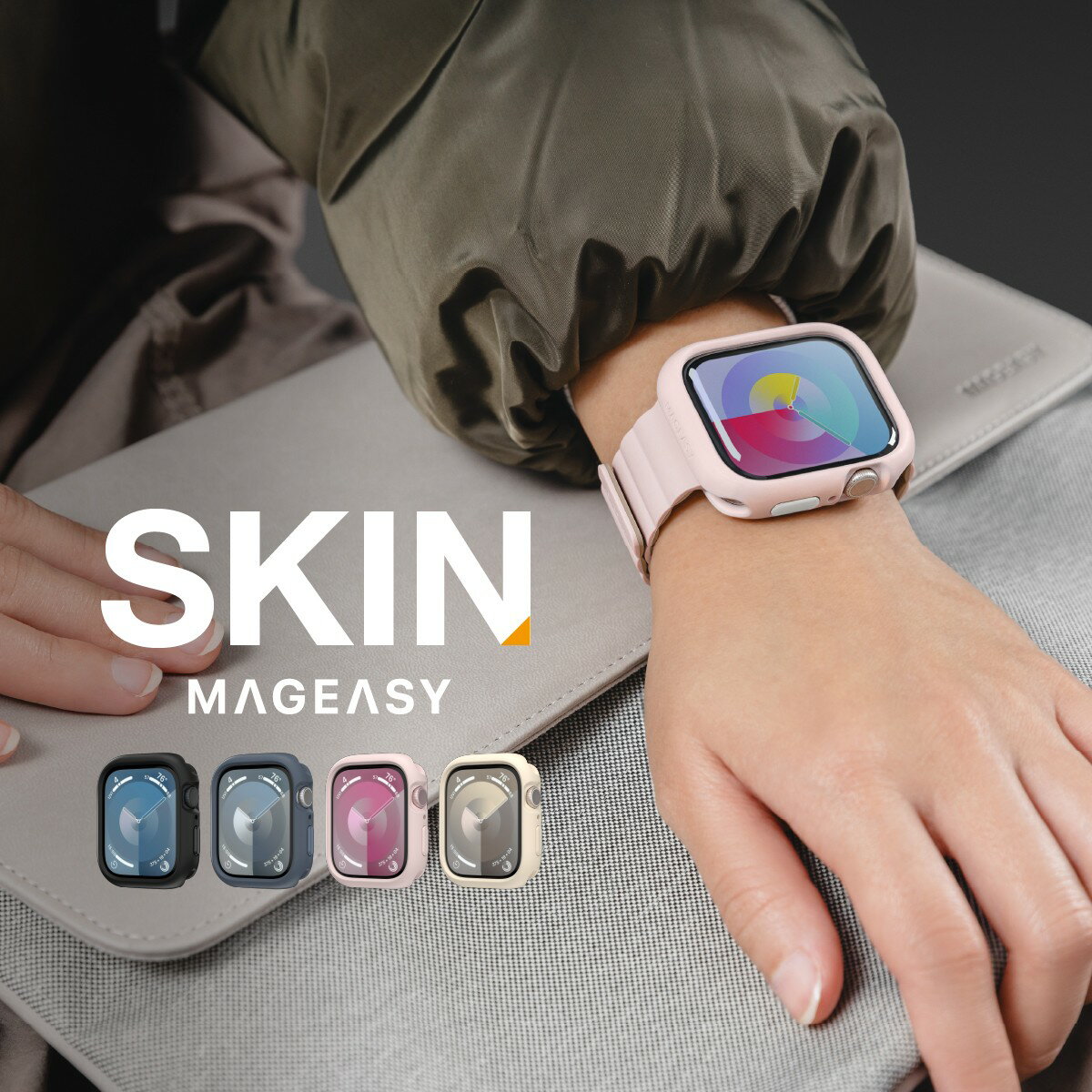 【製品仕様】… ◆ 対応機種 ： Apple Watch SE2 SE / アップルウォッチ Series 9 8 7 6 5 4 / 40mm 41mm ◆ 内容物 ： ケース × 1個、替えボタン × 3個 ◆ サイズ ： 約 4.5c...