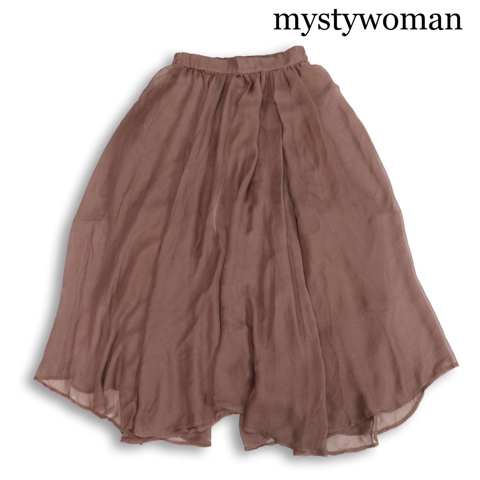 mystywoman ミスティウーマン 通年★ シフォン ドレープ ロング フレア スカート Sz.F レディース ブランド mystywoman サイズ・実寸 [サイズ表記] F 【実寸】 総丈： 約86.0 cm ウエスト： 約31.0...