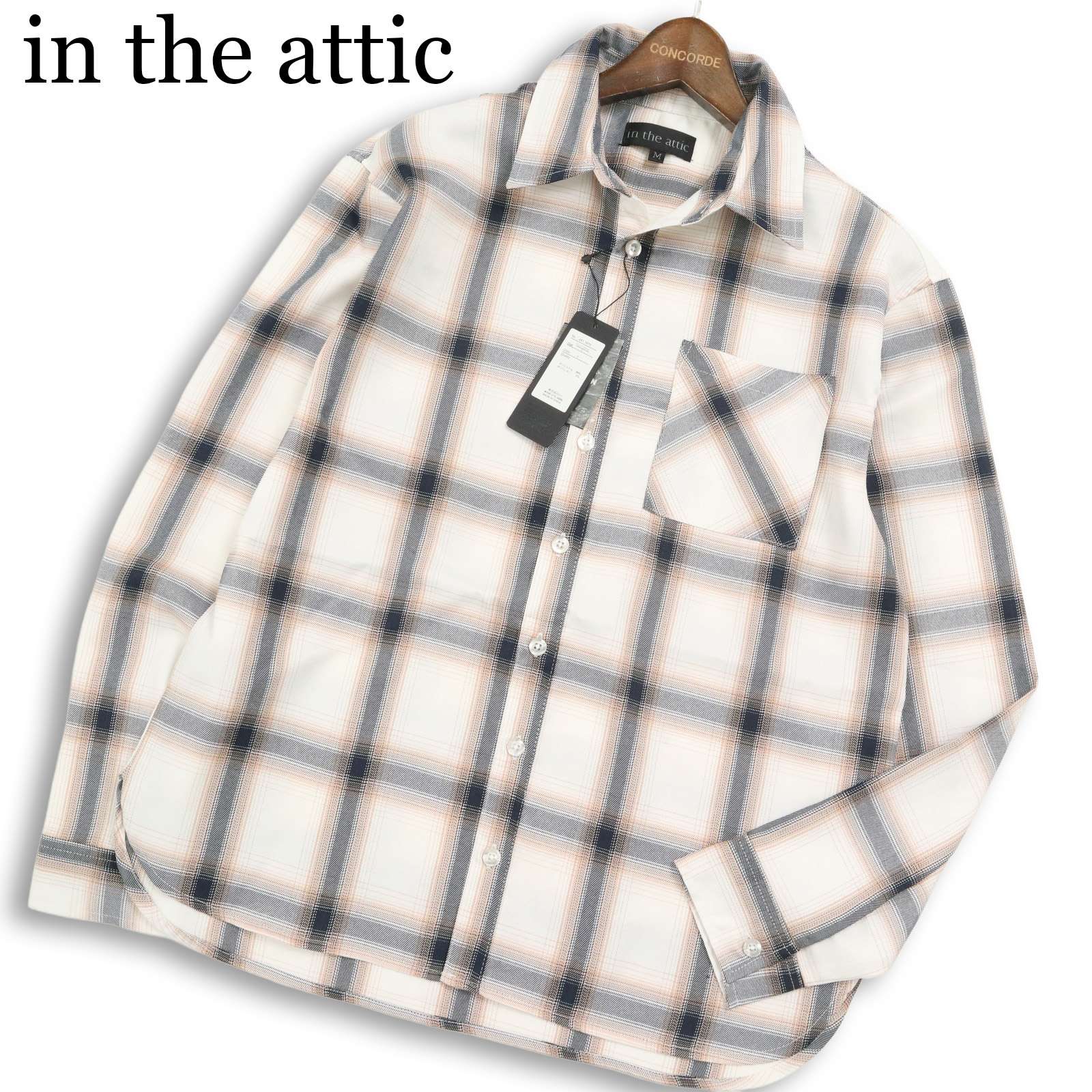 【新品 未使用】 in the attic インジアティック 通年★ 長袖 チェック柄 ストレッチ シャツ Sz.M メンズ ブランド in the attic サイズ・実寸 [サイズ表記] M 【実寸】 肩幅： 約49.5 cm 身幅： ...
