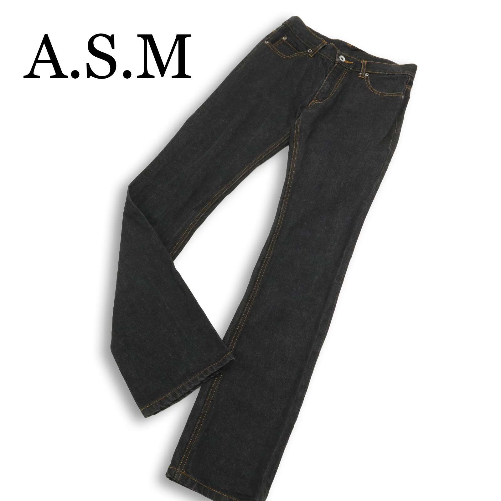A.S.M アトリエサブ メン 通年★ スリム ブーツカット デニム パンツ ジーンズ Sz.46 メンズ ASM ブランド A.S.M サイズ・実寸 [サイズ表記] 46 【実寸】 ウエスト： 約37.0 cm 股上： 約22.0 cm ...