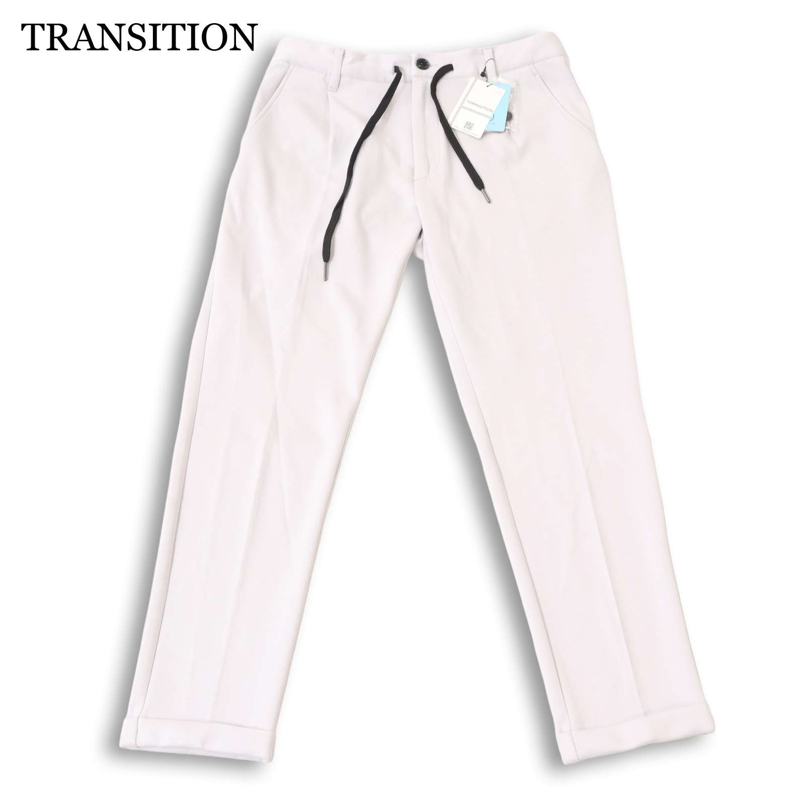 【新品 未使用】 TRANSITION by PAZZO トランジション パッゾ 春夏 接触冷感★ ストレッチ イージー パンツ Sz.2　メンズ ブランド TRANSITION by PAZZO サイズ・実寸 [サイズ表記] 2 【実寸】...