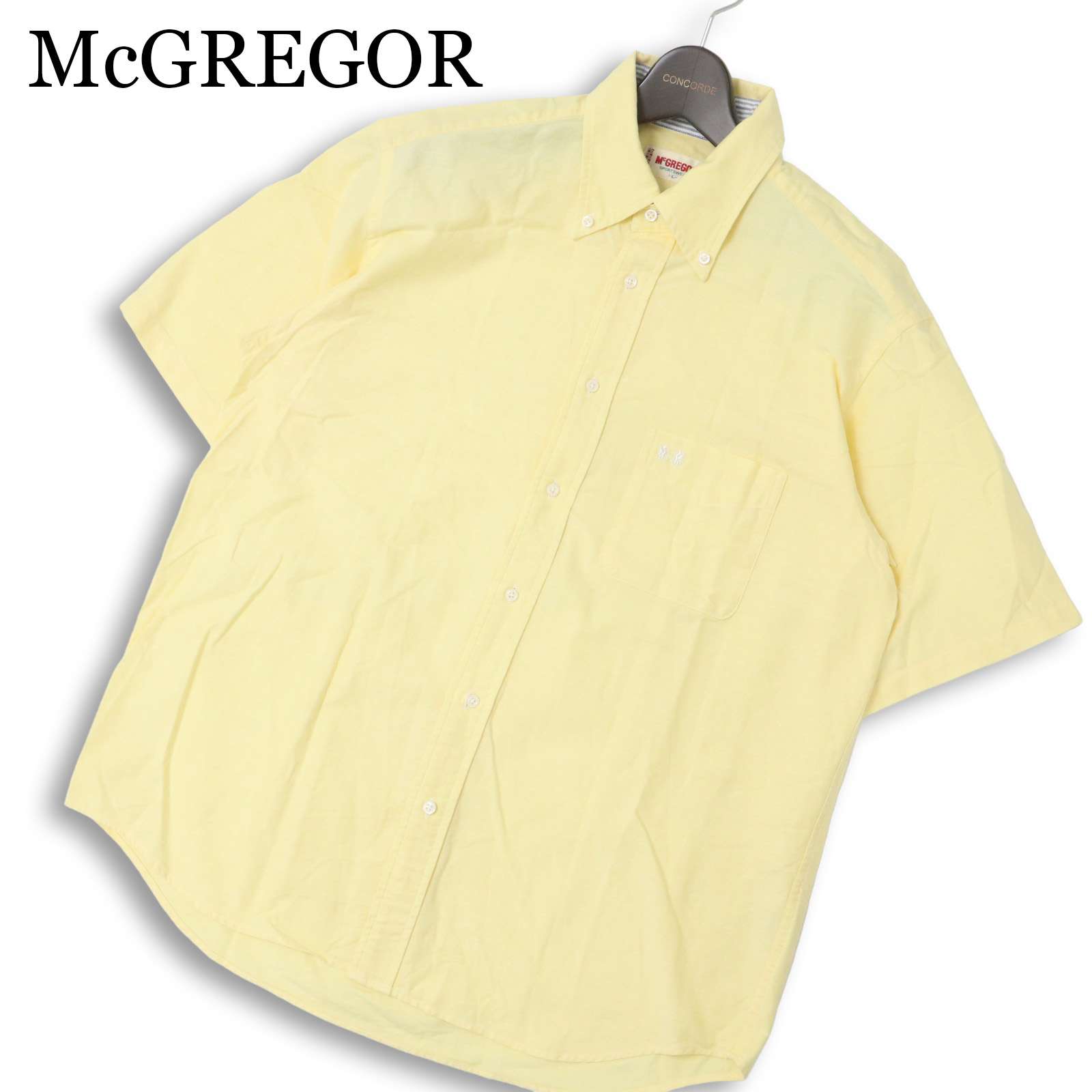 McGREGOR マクレガー 春夏★ 半袖 オックスフォード ロゴ刺繍 ボタンダウン シャツ Sz.L メンズ ブランド McGREGOR サイズ・実寸 [サイズ表記] L 【実寸】 肩幅： 約50.5 cm 身幅： 約58.0 cm 着丈...