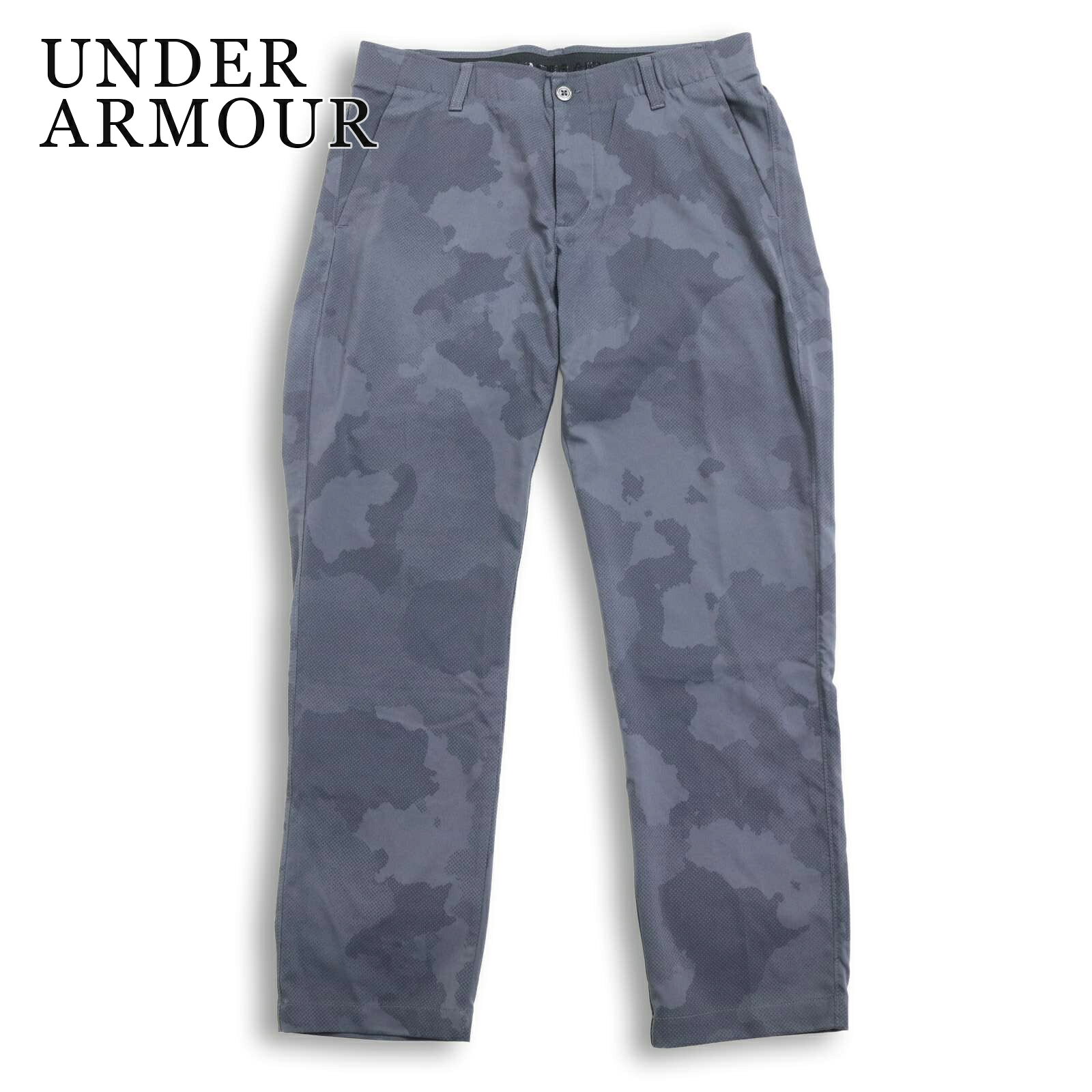 UNDER ARMOUR アンダーアーマー 通年★ ストレッチ カモフラ 迷彩 ゴルフ スラックス パンツ 大きいサイズ Sz.34 メンズ 灰 ブランド UNDER ARMOUR サイズ・実寸 [サイズ表記] 34 【実寸】 ウエスト： ...