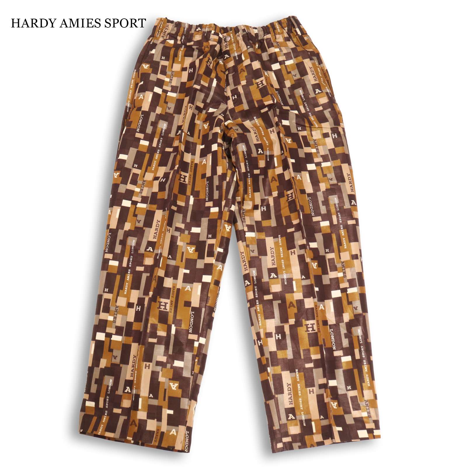 HARDY AMIES SPORT ハーディエイミス 秋冬 裏起毛★ ロゴ 総柄 イージー パンツ 日本製 Sz.M メンズ ブランド HARDY AMIES SPORT サイズ・実寸 [サイズ表記] M 【実寸】 ウエスト： 約41.0 ...
