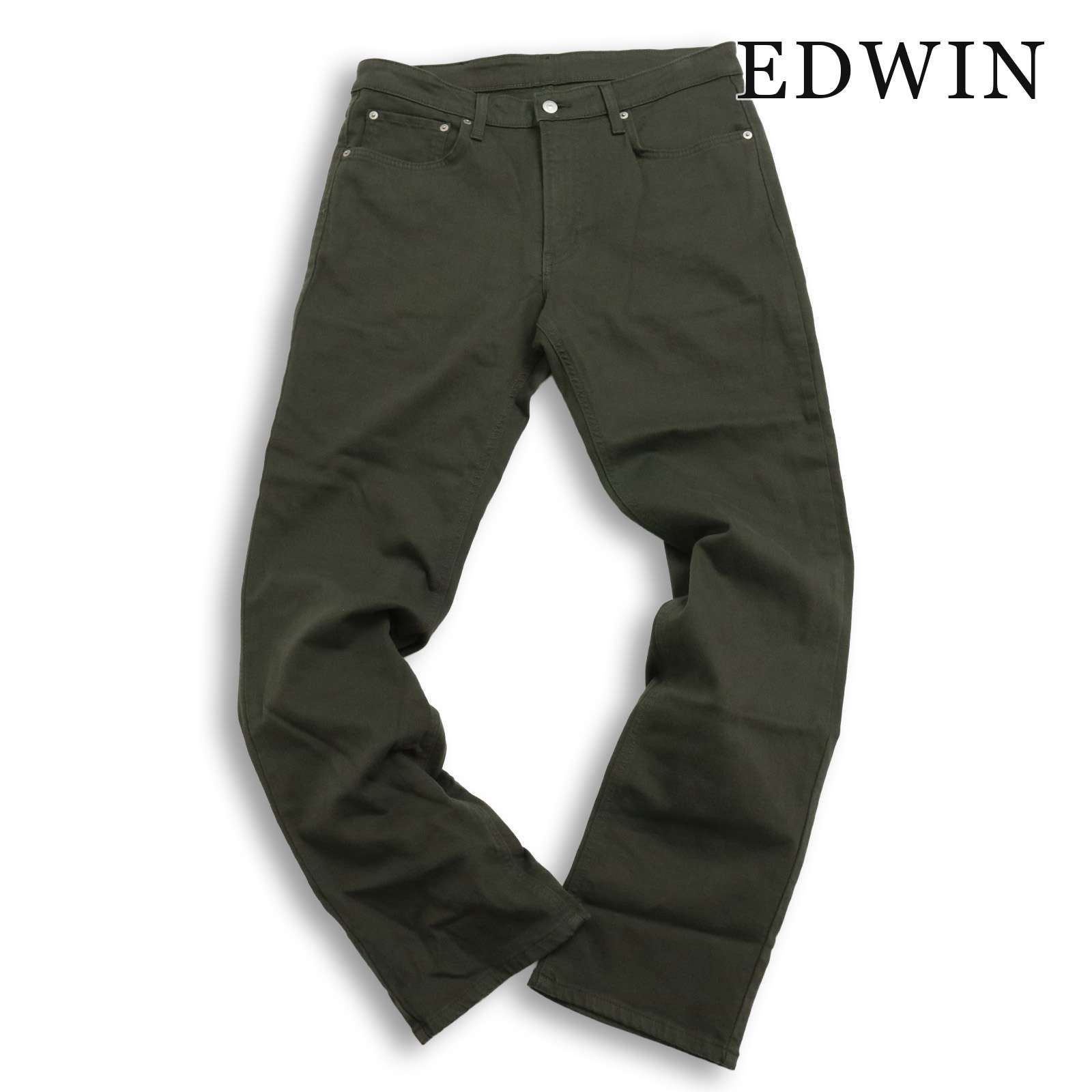EDWIN エドウィン【E403F】 インターナショナルベーシック ストレート パンツ 日本製 Sz.33 メンズ ブランド EDWIN サイズ・実寸 [サイズ表記] 33 【実寸】 ウエスト： 約44.5 cm 股上： 約28.5 cm ...