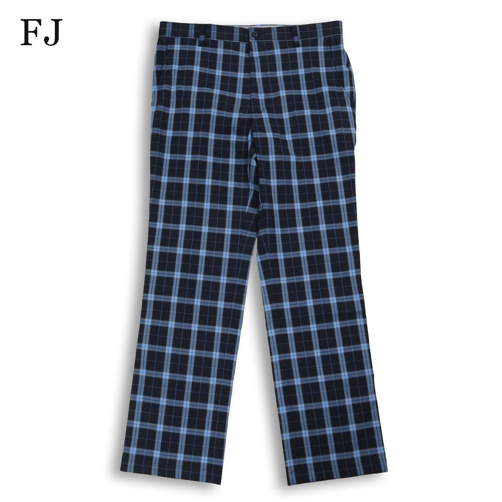 FJ FOOT JOY フットジョイ ゴルフ 通年★ チェック柄 ストレッチ ロゴ刺繍 スラックス パンツ Sz.86 メンズ ブランド FJ サイズ・実寸 [サイズ表記] 86 【実寸】 ウエスト： 約44.5 cm 股上： 約29.0 ...