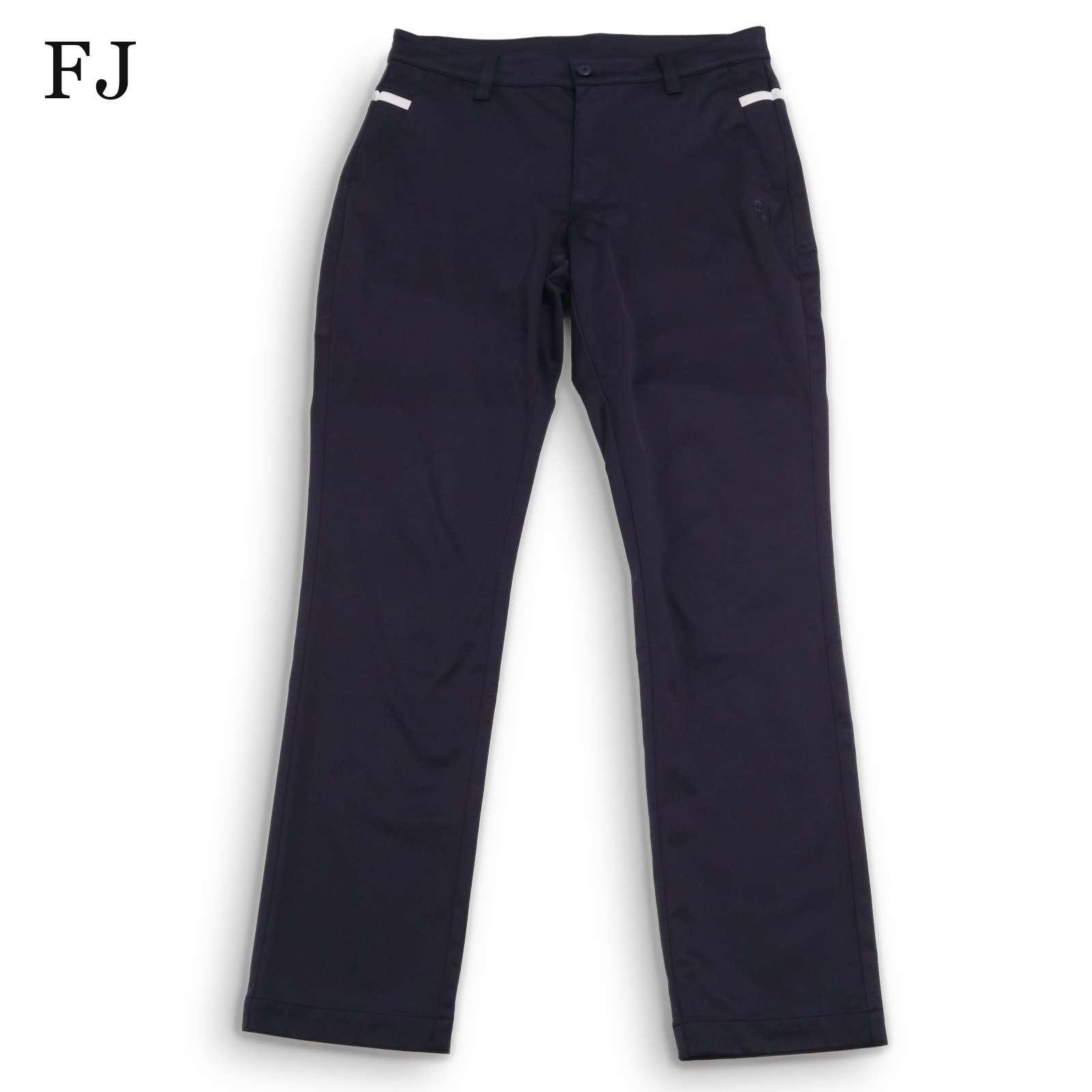 【美品】 FJ FOOT JOY フットジョイ ゴルフ 通年★ ストレッチ スリム ロゴ刺繍 ワッペン スラックス パンツ Sz.M メンズ 紺 ブランド FJ サイズ・実寸 [サイズ表記] M 【実寸】 ウエスト： 約41.0 cm 股上...