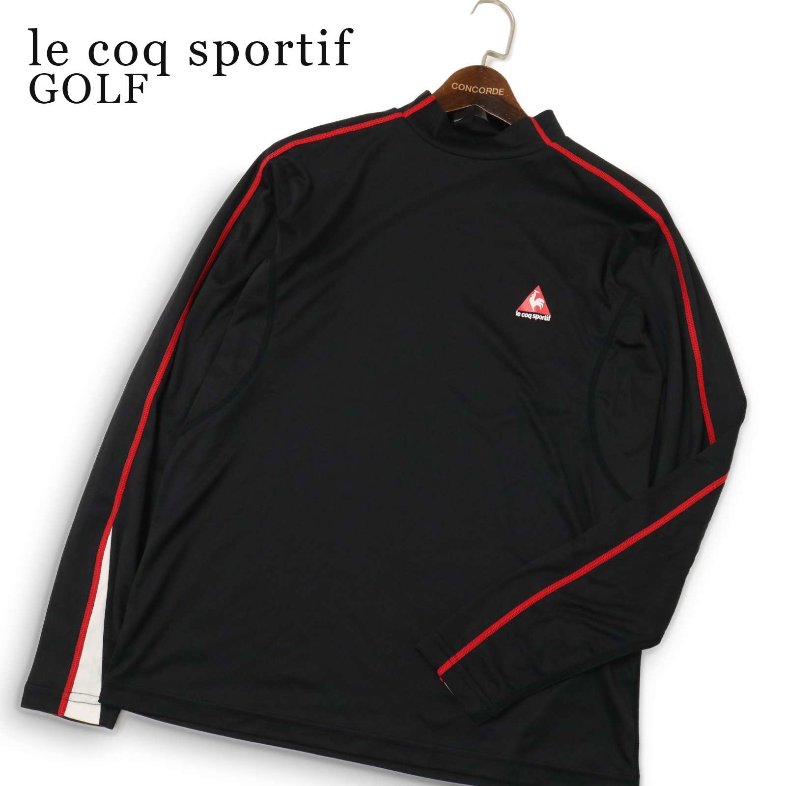le coq sportif GOLF ルコック スポルティフ ゴルフ 秋冬★ 長袖 ロゴプリント モックネック ロンTシャツ Sz.M メンズ 黒 ブランド le coq sportif GOLF サイズ・実寸 [サイズ表記] M 【実寸...