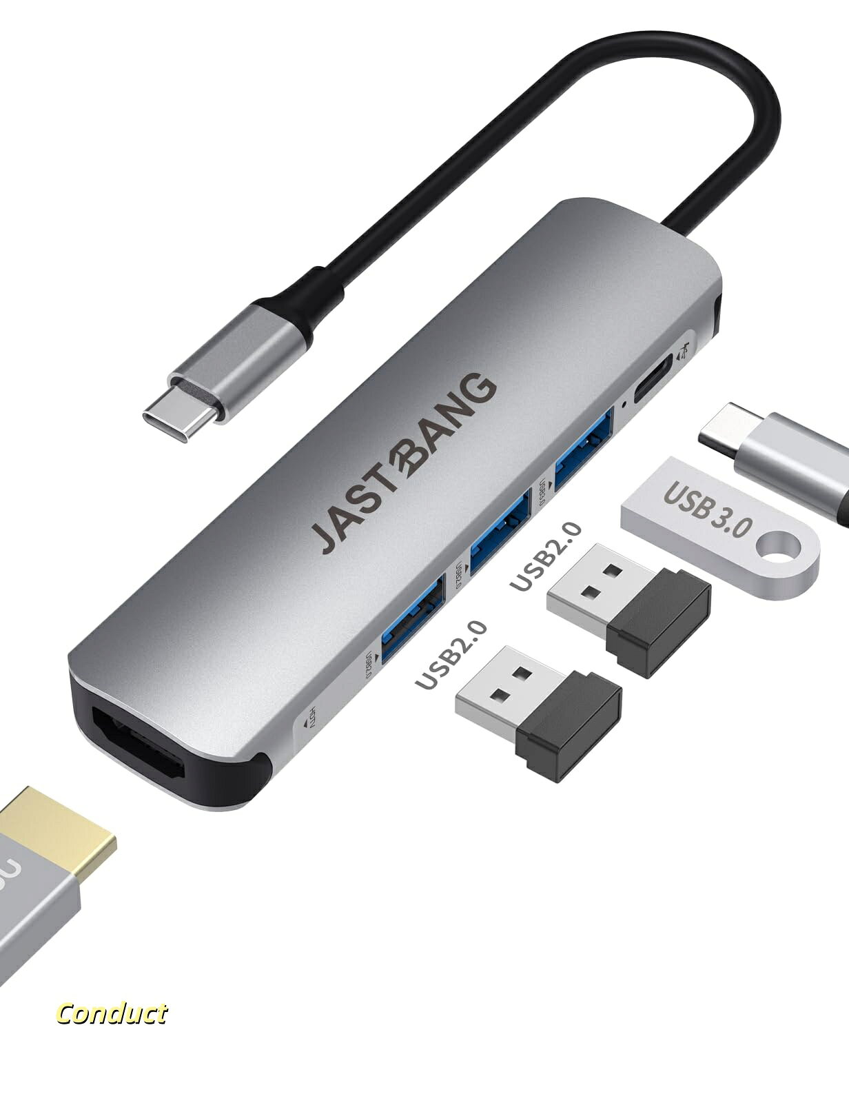 【送料無料】2026新登場 USB-Cハブ 5in1 4K30Hz HDMI PD急速充電 Thunderbolt3/4対応 スリム設計 | 5Gbps高速転送?スリム設計｜対応：Ma【送料無料】2026新登場 USB-Cハブ 5in1 4...